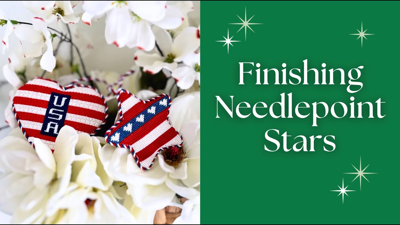 How to Finish Star Needlepoint Ornaments - YouTube