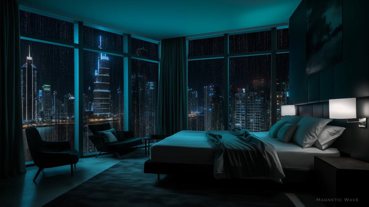 Relaxing Cityscape Rain Sounds for Sleeping | Overcome Insomnia with ...