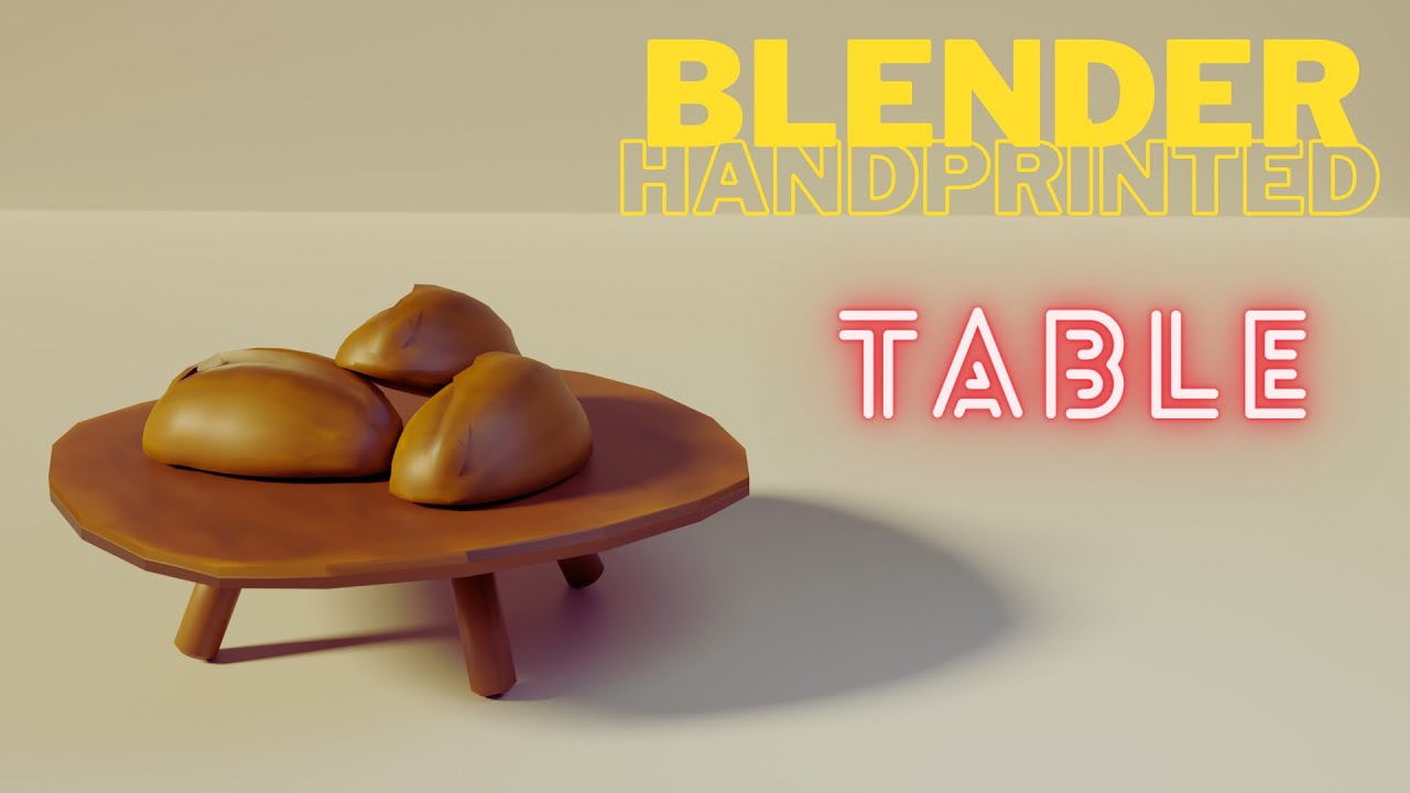 Blender Hand painting game asset || Stylized wooden table - 01 || - YouTube