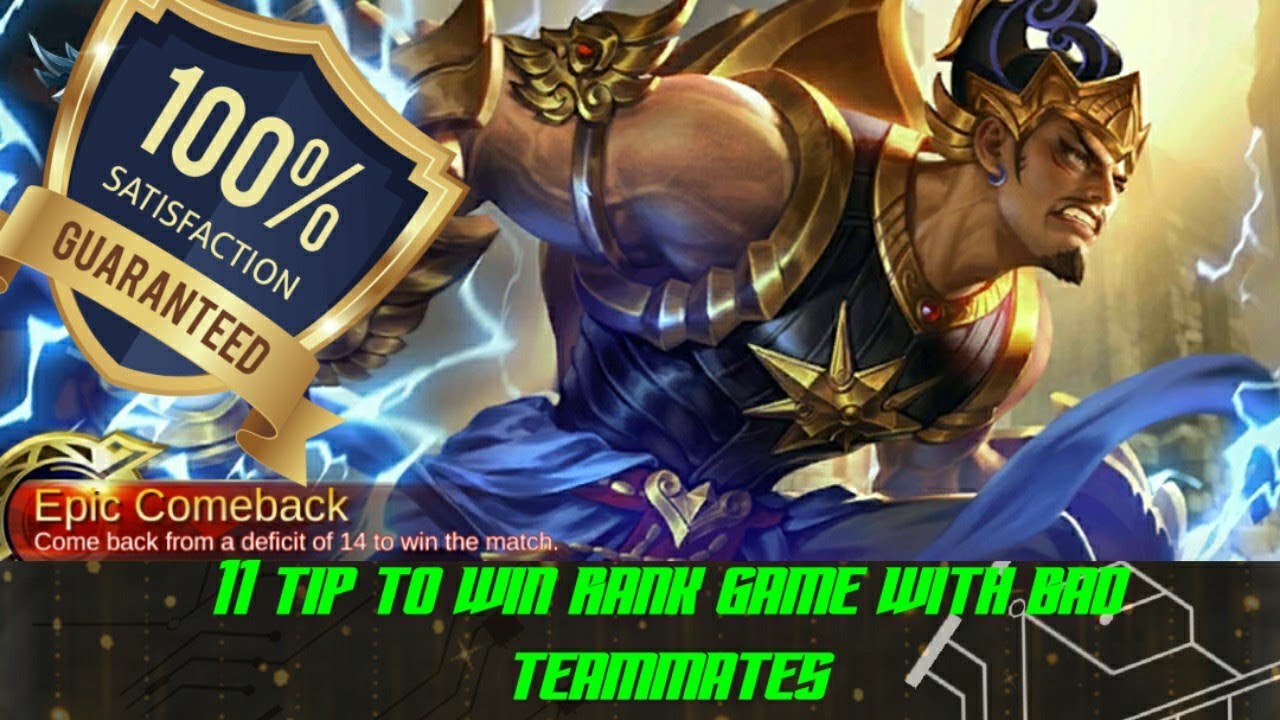 11 tips to win rank game in mobile legend - YouTube
