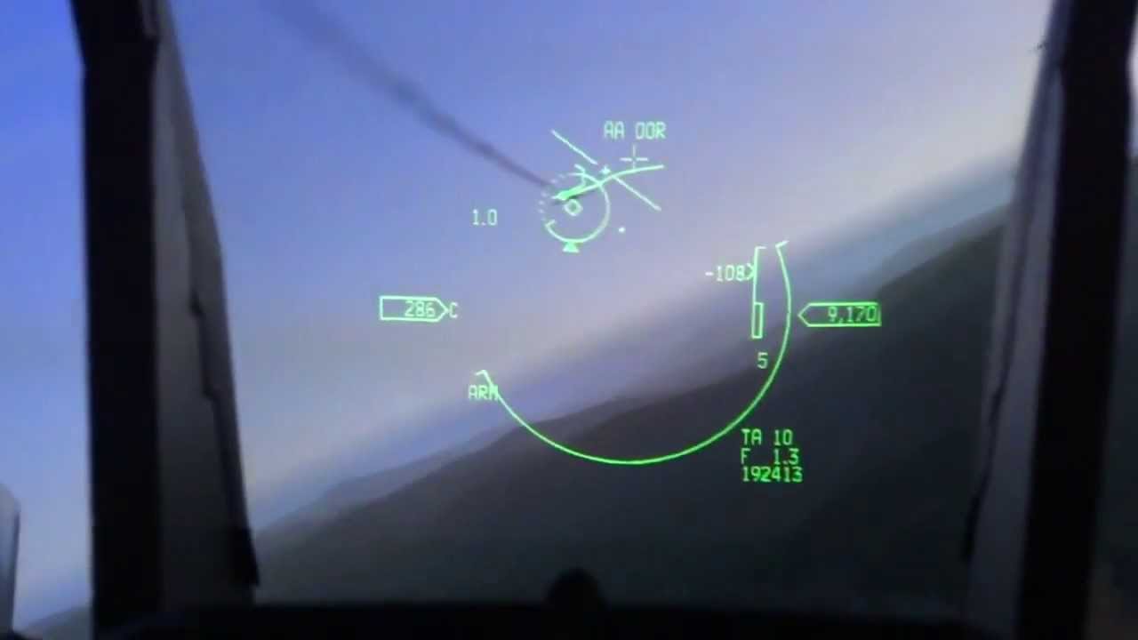 F-16 simulator homebuilt cockpit, HUD demo - YouTube