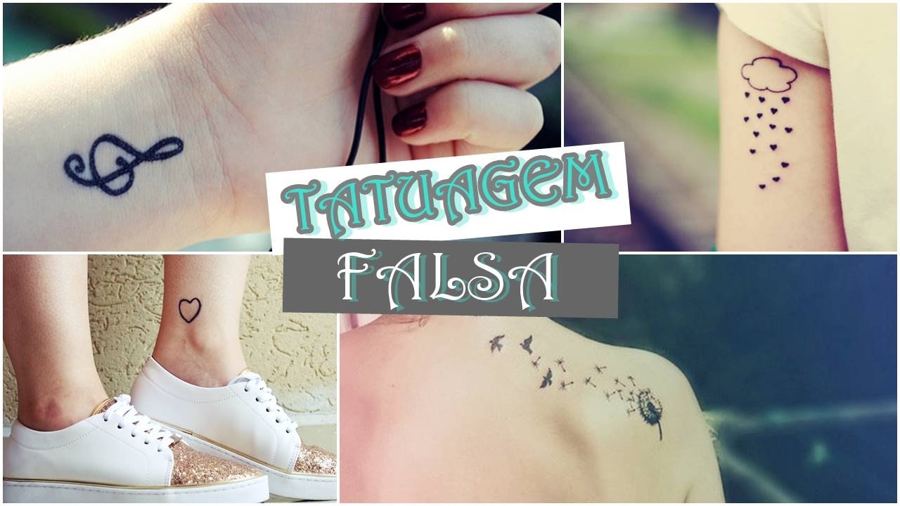 COMO FAZER TATUAGEM FALSA EM CASA ! RÁPIDO E FACIL - YouTube