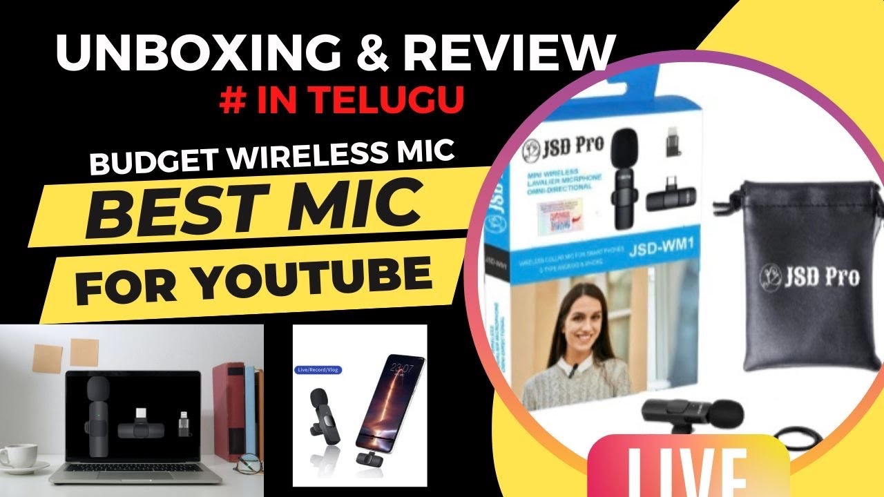 Best Wireless mic for YouTube | Unboxing & Review | by Yesu Telugu ...
