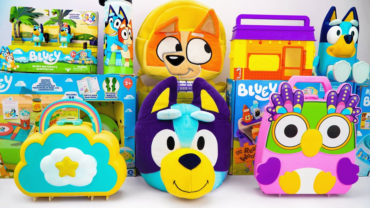Bluey Toy Collection Unboxing Review 💙 Mystery Cute Bluey, Mike and ...