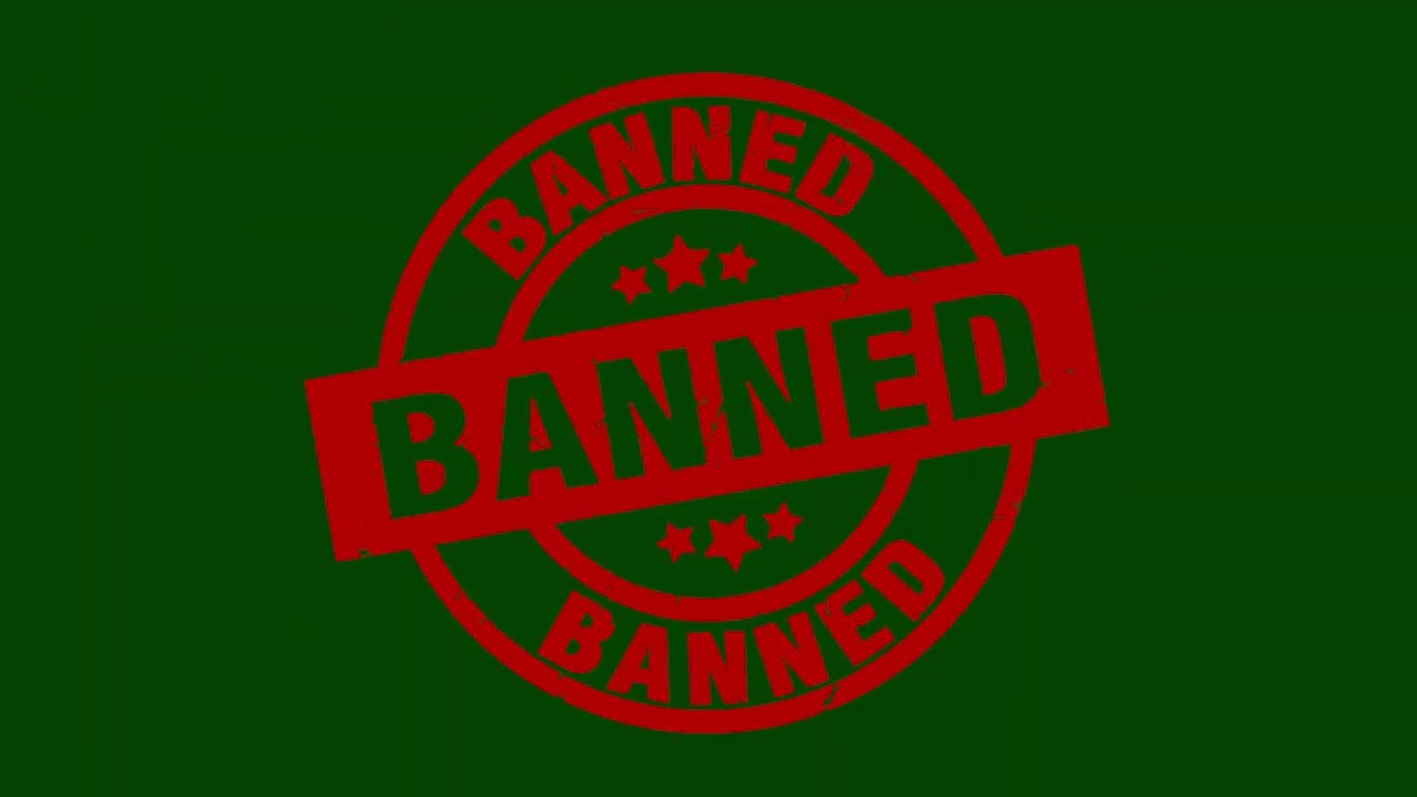 Banned stamp with sound effects on Green screen - YouTube