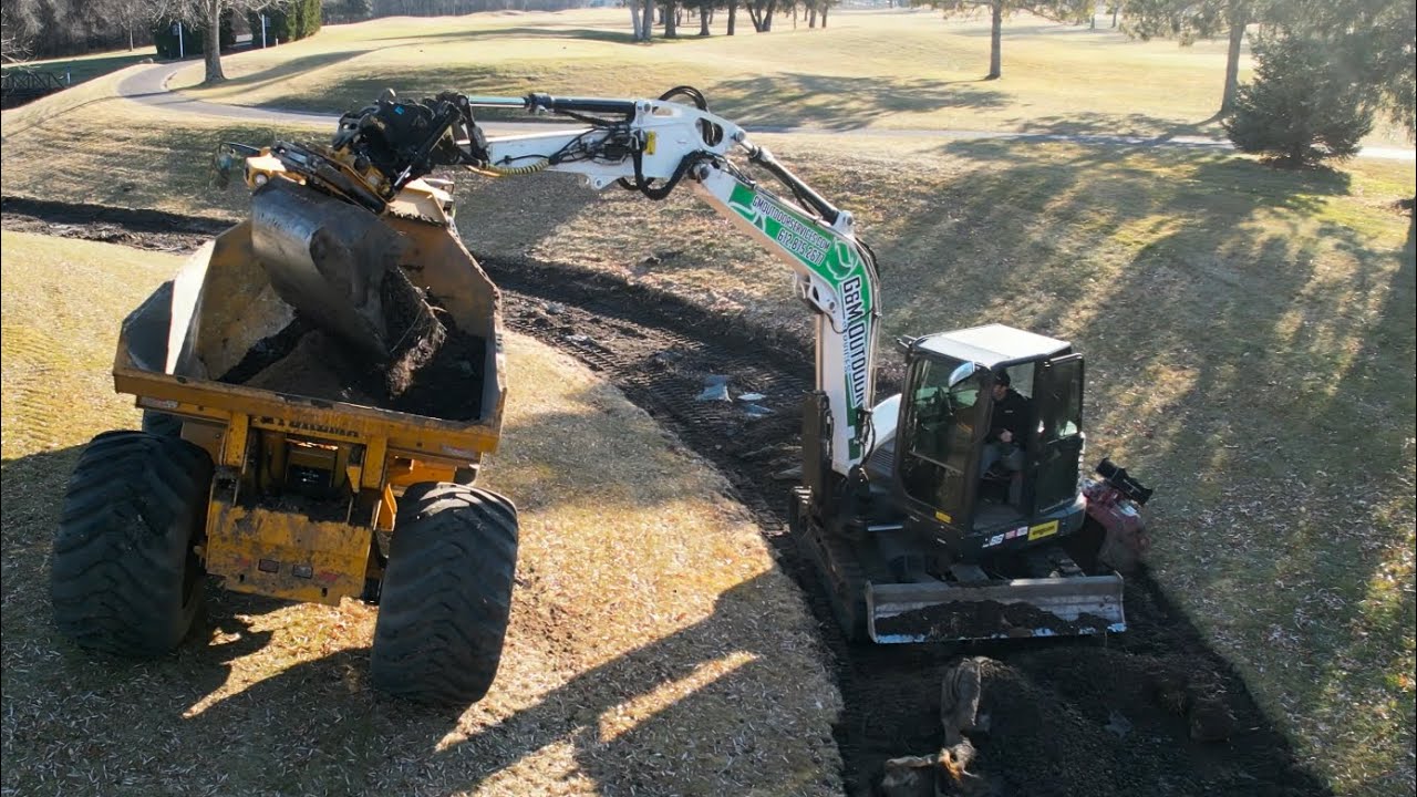 WE BROUGHT SOME HEAVY EQUIPMENT TO OUR LOCAL GOLF COURSE!! - YouTube