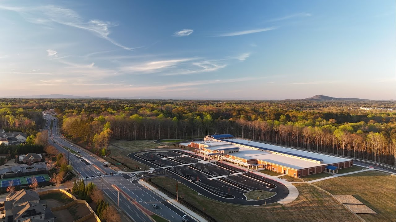 4K Aerial Drone Footage-Midway Elementary School in Alpharetta, GA ...