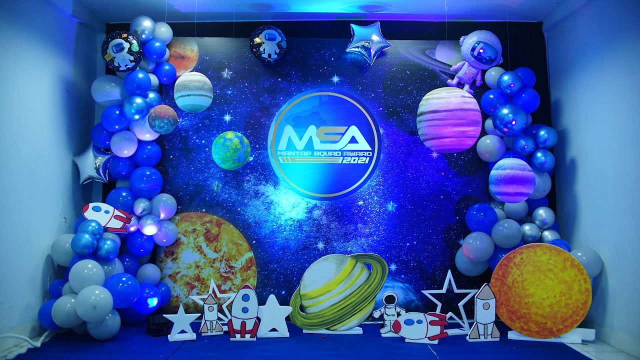 INSPIRASI / TUTORIAL / CARA MEMBUAT DEKORASI TEMA LUAR ANGKASA!! - YouTube