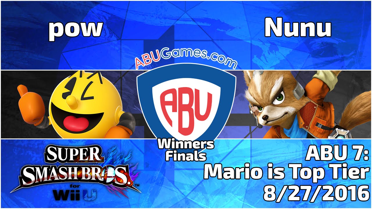 ABU Monthly 7: pow (Pacman) vs. Nunu (Fox) - Smash 4 Singles Winners ...