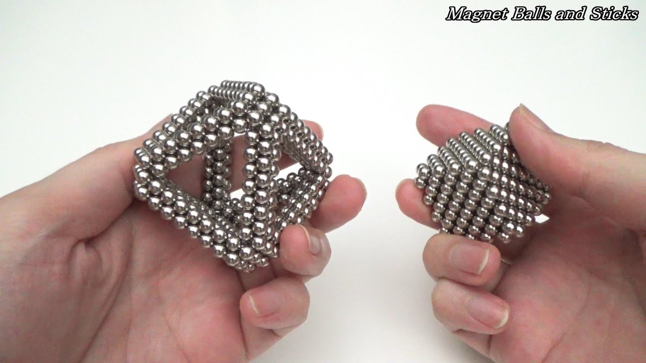 Make a cube in an octahedron with magnet balls (cube octahedron ...