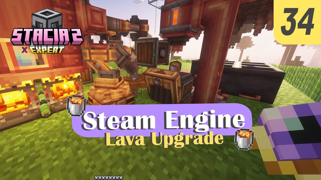 Sam wanted to UPGRADE our Steam Engine so it uses lava now | Expert ...