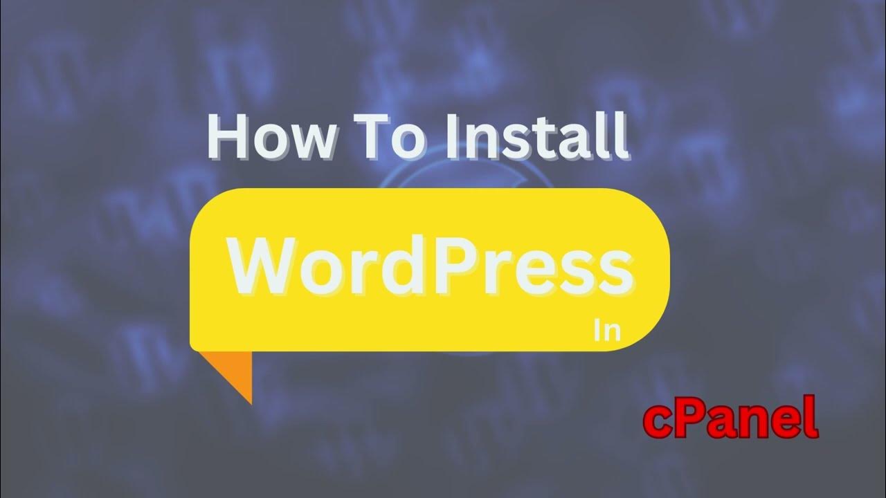 How to Install WordPress in cPanel: Step-by-Step Tutorial | GoDaddy | Website | The Vanilla ...