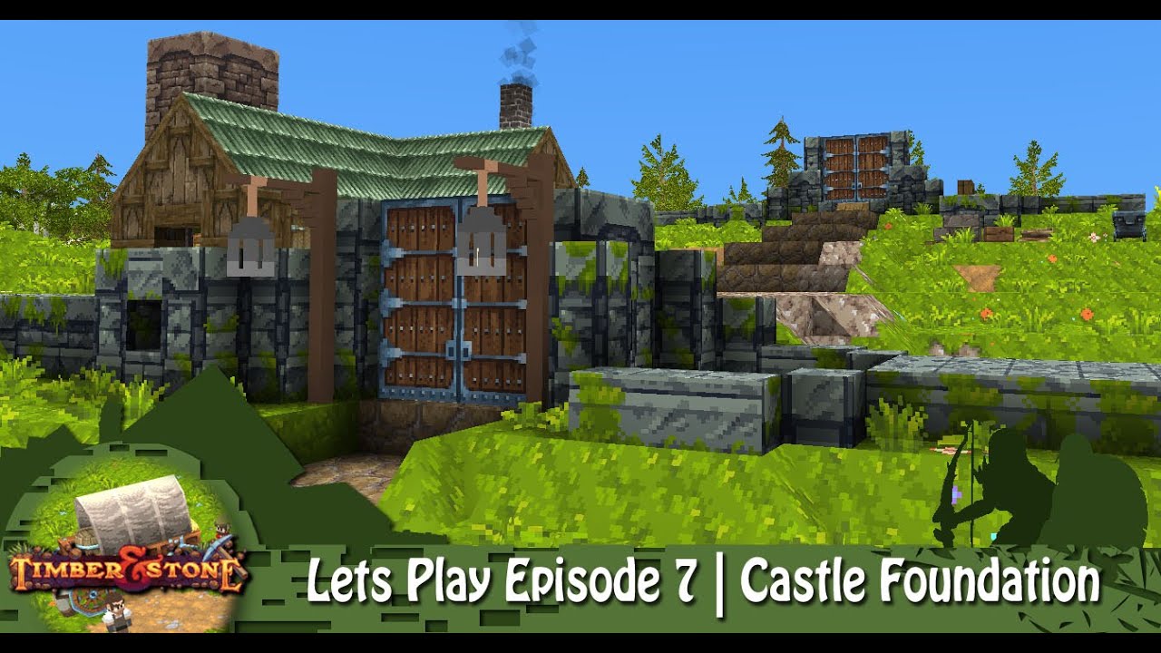 Timber & Stone | Lets Play Episode 8 | Castle Foundation - YouTube