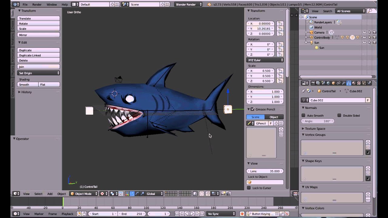 Shark Rig in Blender for Perfect Drill - YouTube