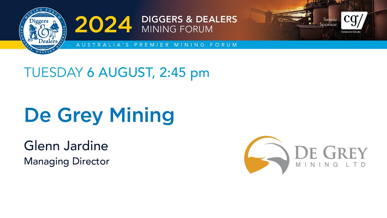 2024 | De Grey Mining | Glenn Jardine | Diggers & Dealers - YouTube