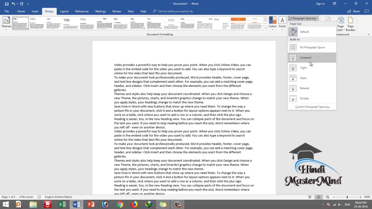 Adjusting Space Between Paragraphs and lines In Microsoft Word ...