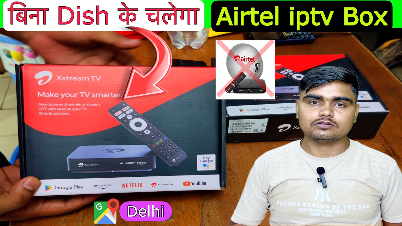 2026 Airtel Xstream IPTV Box Unboxing 🔥 बिना डिश चलेगा! 350+ चैनल, OTT ...