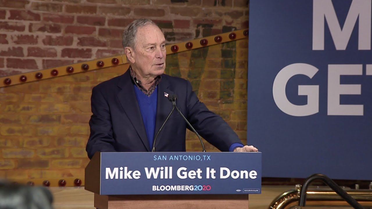 Presidential candidate Michael Bloomberg kicks off Texas bus tour in ...