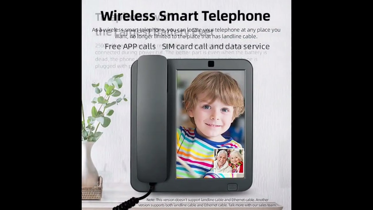 Kaer 8 inch big screen Android desk phone introduction - YouTube