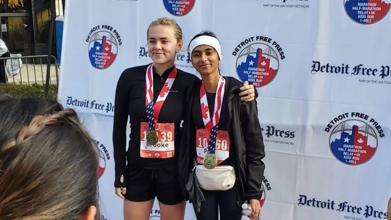 BROOKE IN THE 2022 DETROIT FREE PRESS MARATHON - YouTube