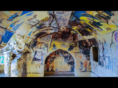 Fresco in David Gareja Monastery, Udabno Georgia & Azerbaijan border
