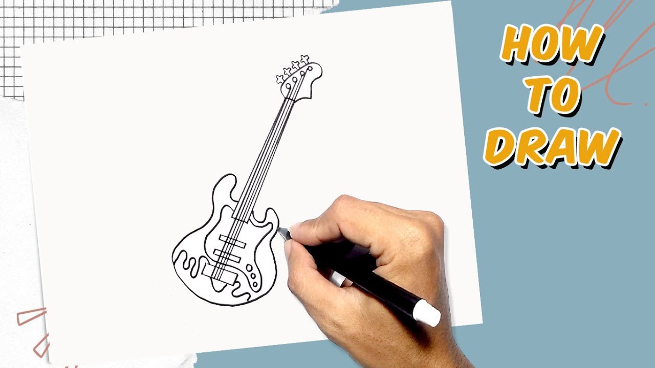 How to Draw Bass Guitar || How to Draw Musical Instrumen - YouTube