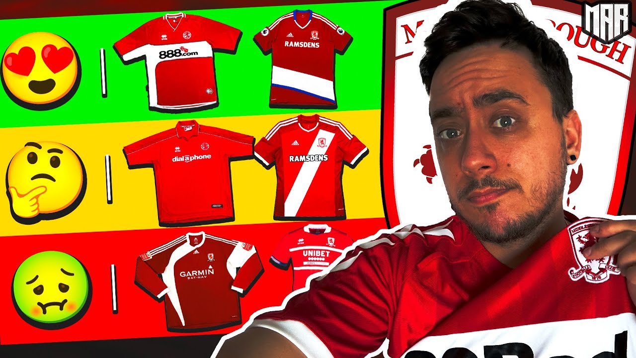 RANKING EVERY BORO HOME SHIRT! (From The Riverside Era) - Middlesbrough ...