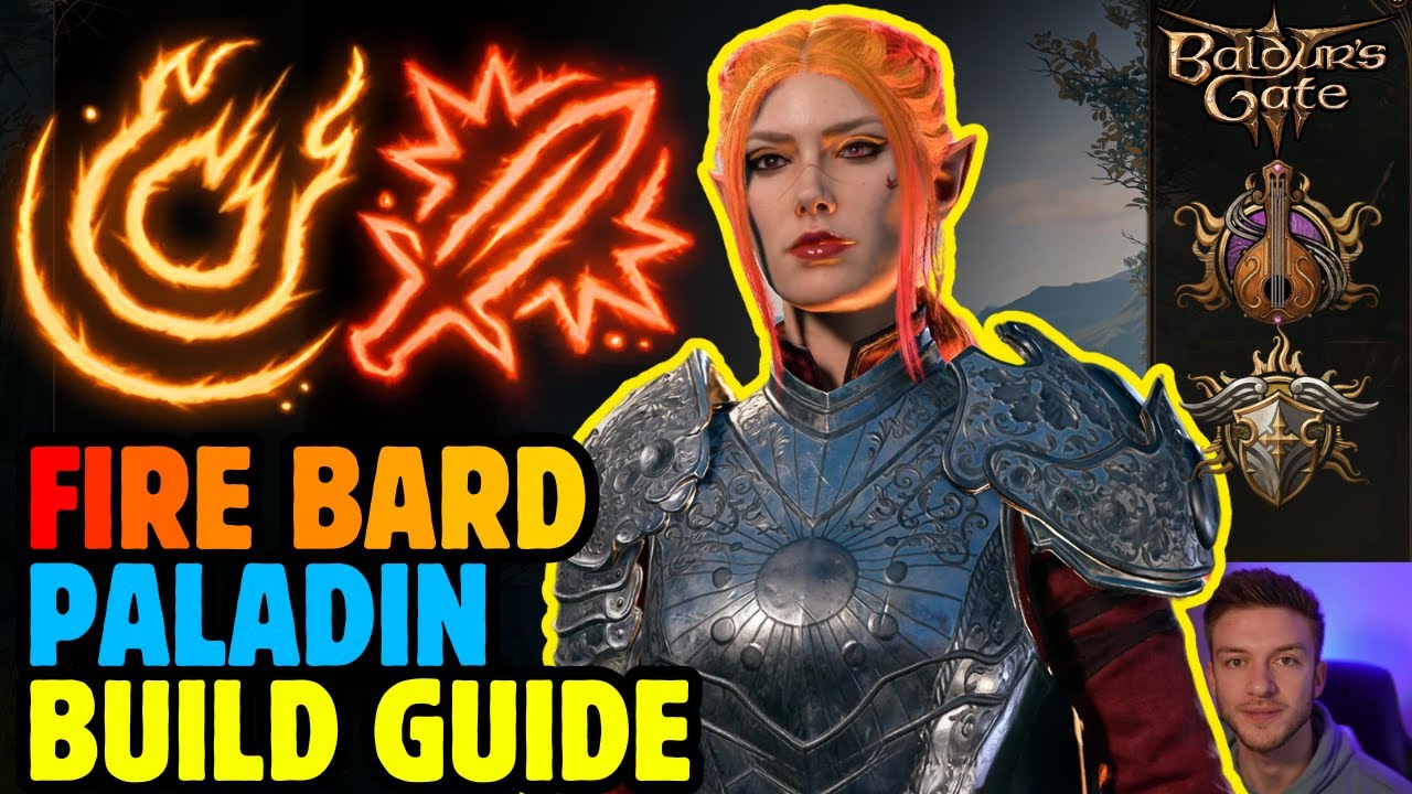 FIRE BARDADIN Sword Bard / Paladin Build - Baldur's Gate 3 - YouTube