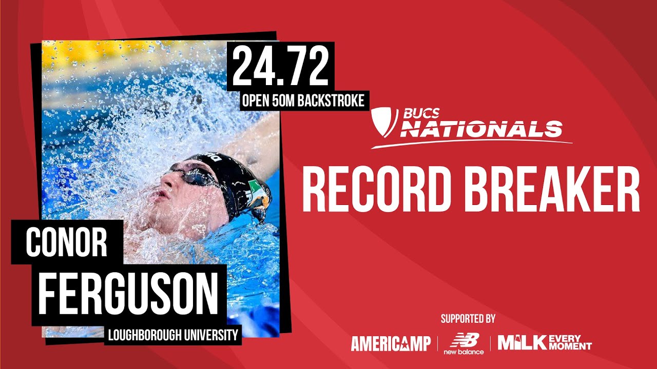 Conor Ferguson Breaks 50m Backstroke BUCS Record - YouTube