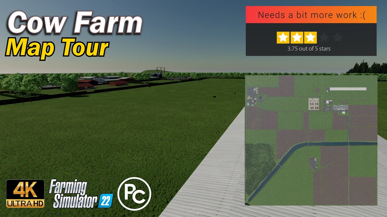 Cow Farm | Map Review | Farming Simulator 22 - YouTube
