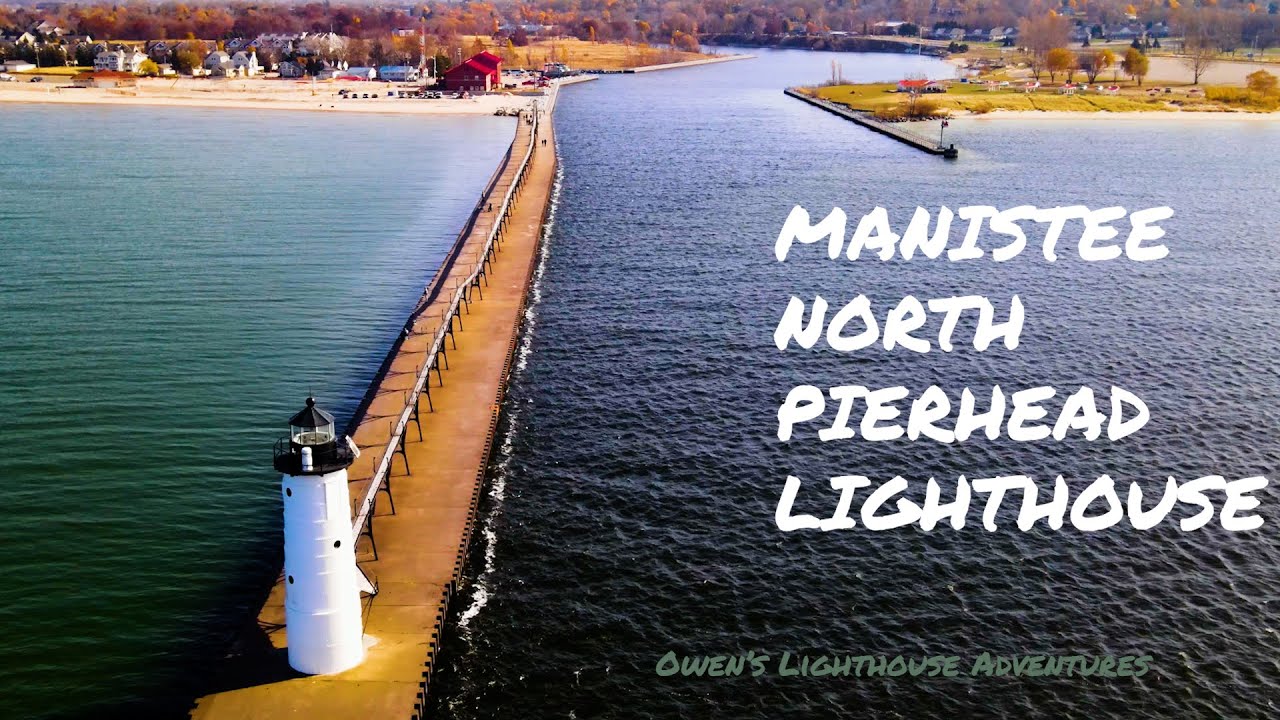 Manistee North Pierhead Light! Awesome aerial 4K footage of the Light ...