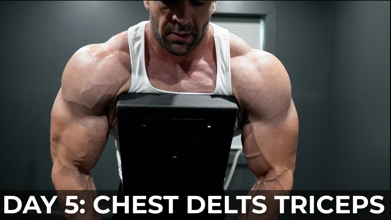 Old School Mass Gain Day 5 Chest Delts Triceps! - YouTube