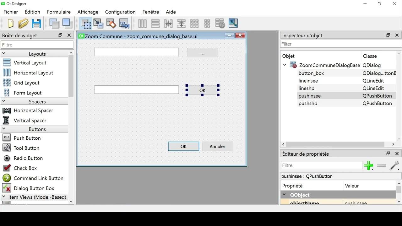 Convertir un fichier de Qt Designer (.ui) en fichier Python (.py) - YouTube