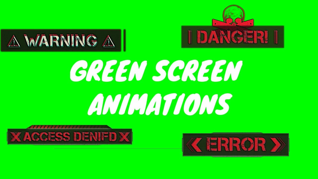 Green Screen Danger Zone - Green Screen Animation - YouTube
