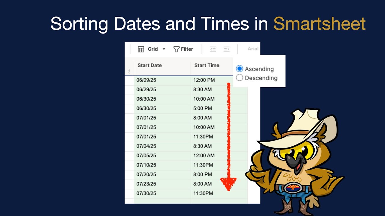 Smartsheet: Sorting Date and Time - How-To Tutorial - YouTube