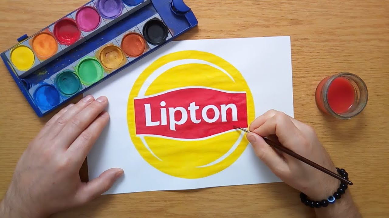 How to draw a Lipton logo - YouTube