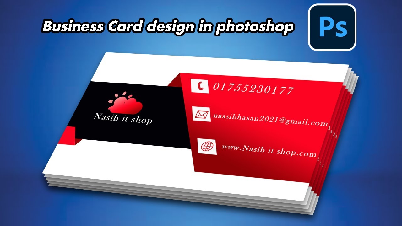 Business card design is photoshop // Photoshop - YouTube