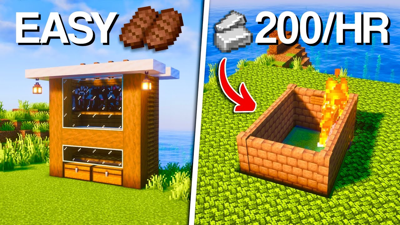 5 EASY Starter Farms for New Worlds in Minecraft - YouTube