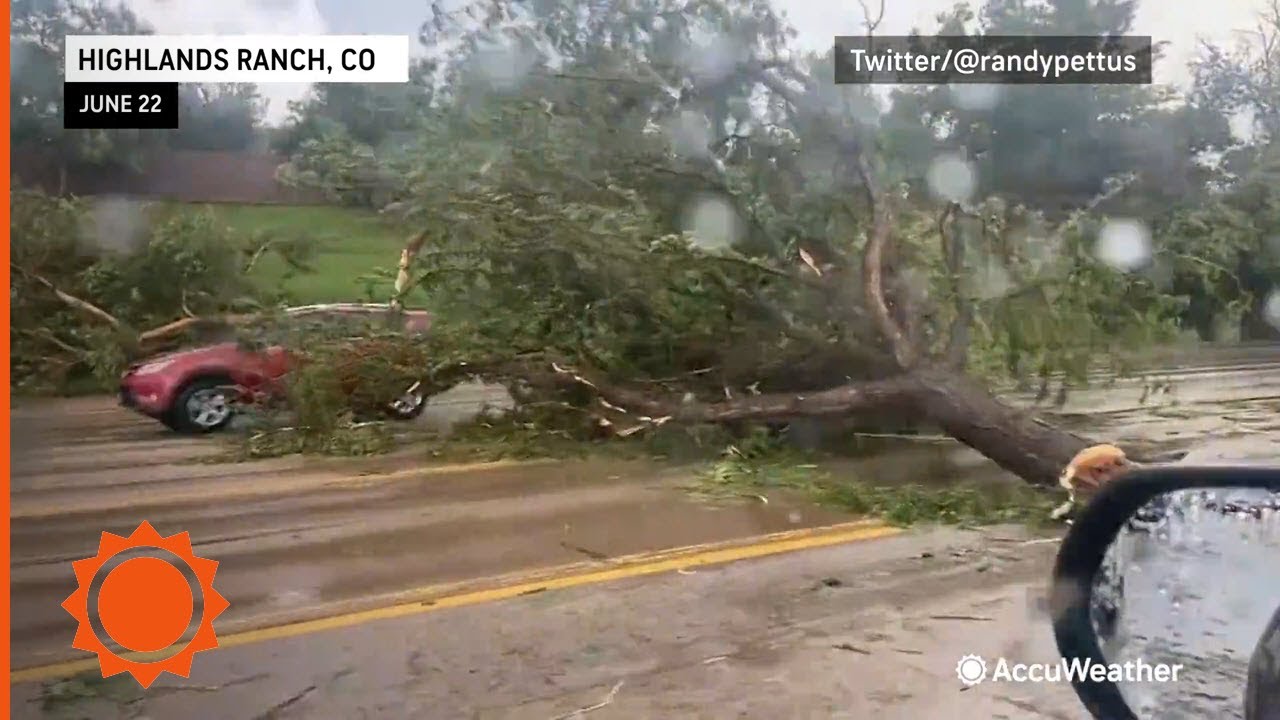 Tornado-warned storm pummels Denver, Colorado with large hail ...
