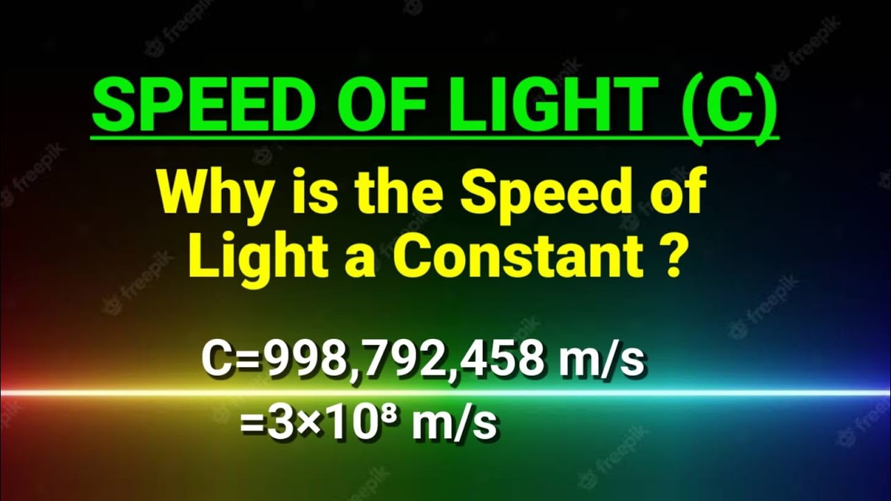 Why is the Speed of Light the Limit | Why is the Speed of Light a ...