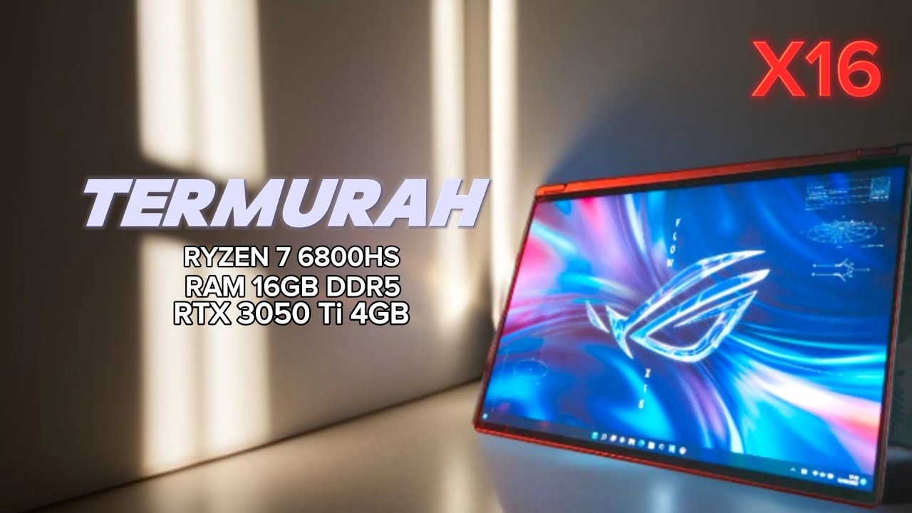 Laptop Gaming Layar Sentuh 16 Inci Termurah! Asus ROG Flow X16 GV601 ...