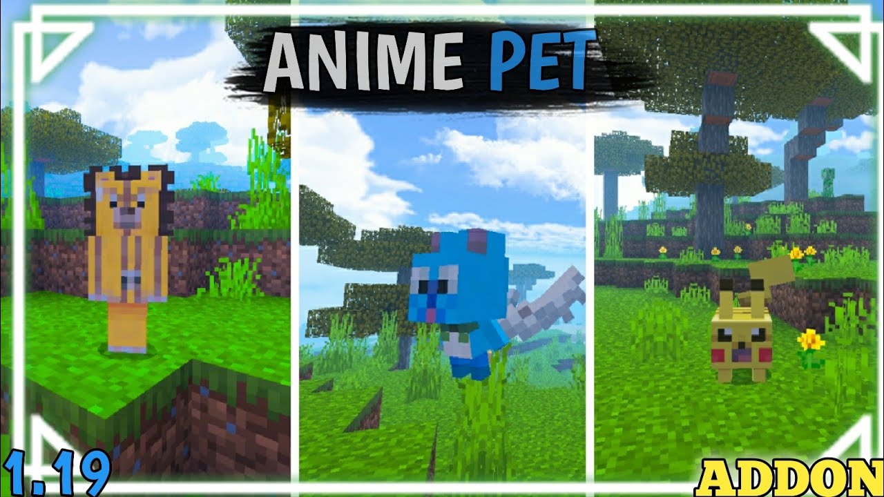 Pikachu Pet In Minecraft | Anime Pets Addon For Mcpe - YouTube
