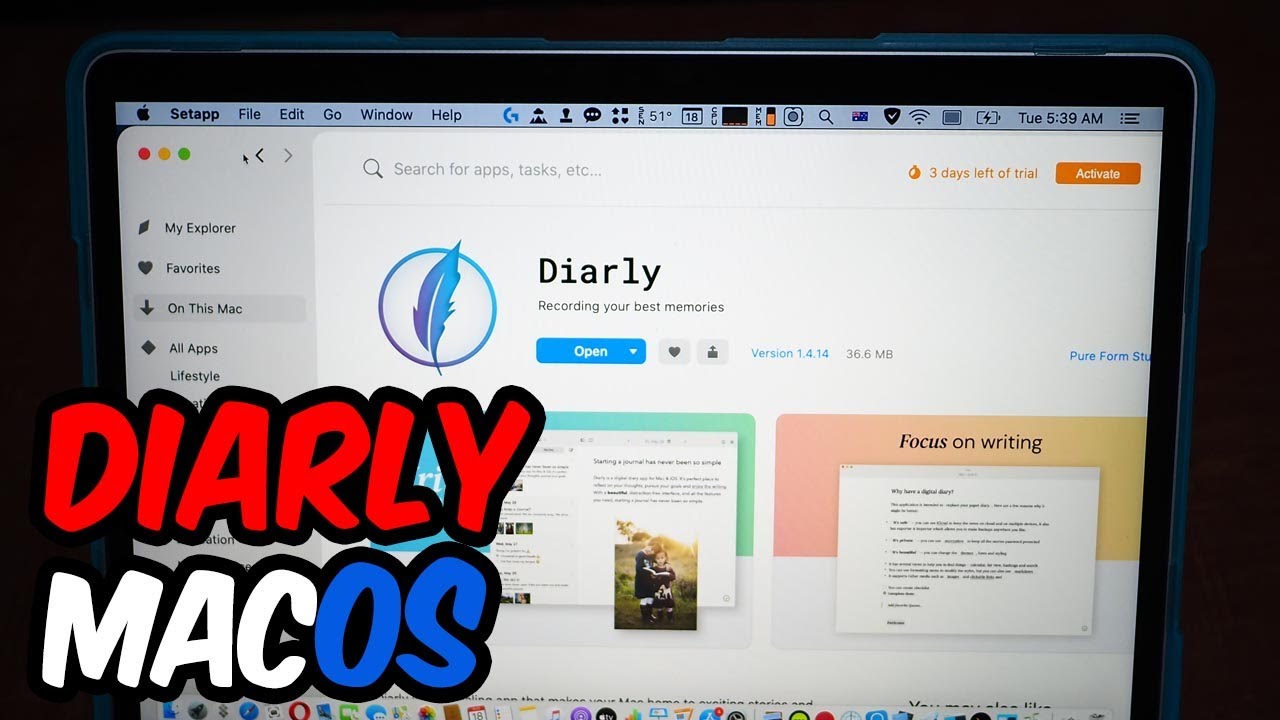 Diarly App Review on Mac OS! - Keep your personal diary neatly ...