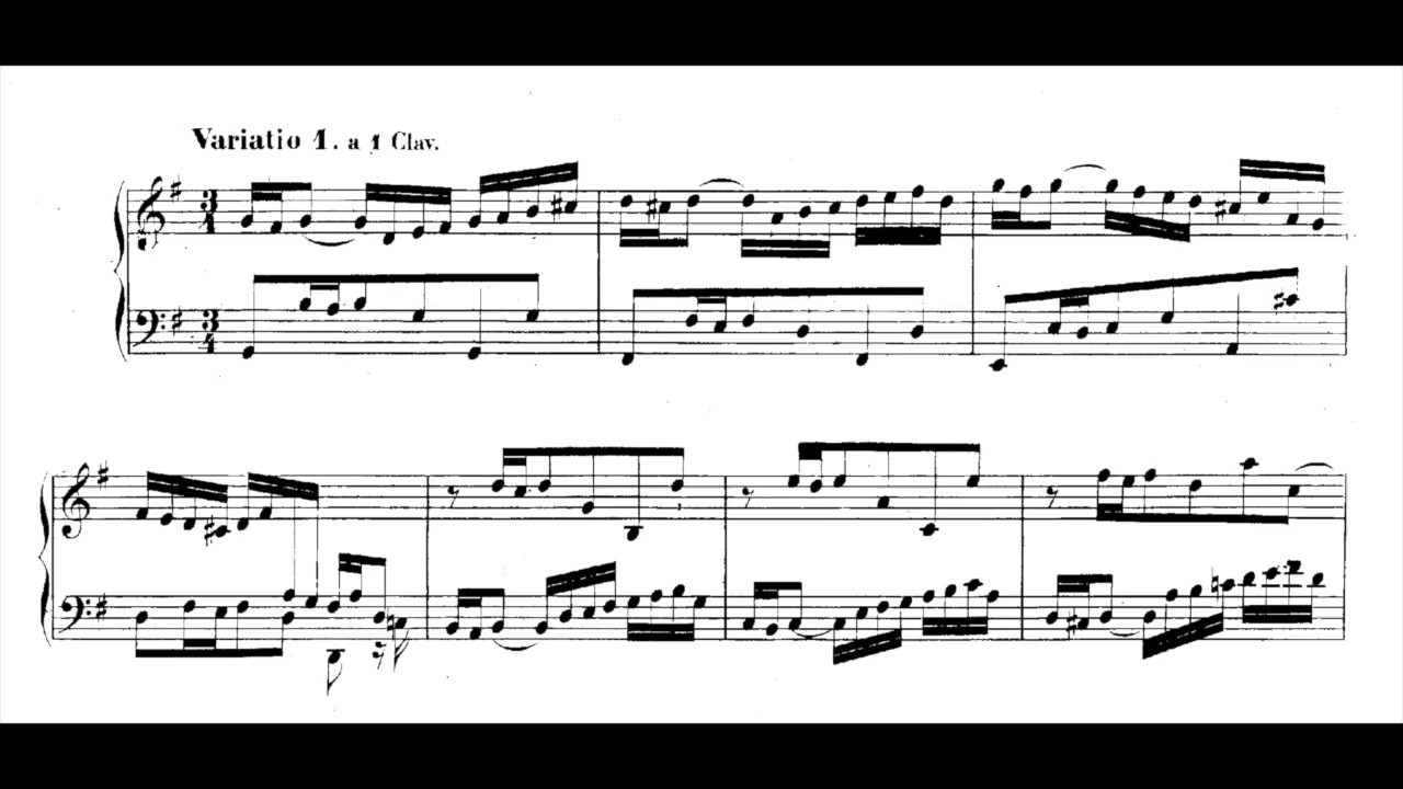 Variation 1, Goldberg Variations - YouTube