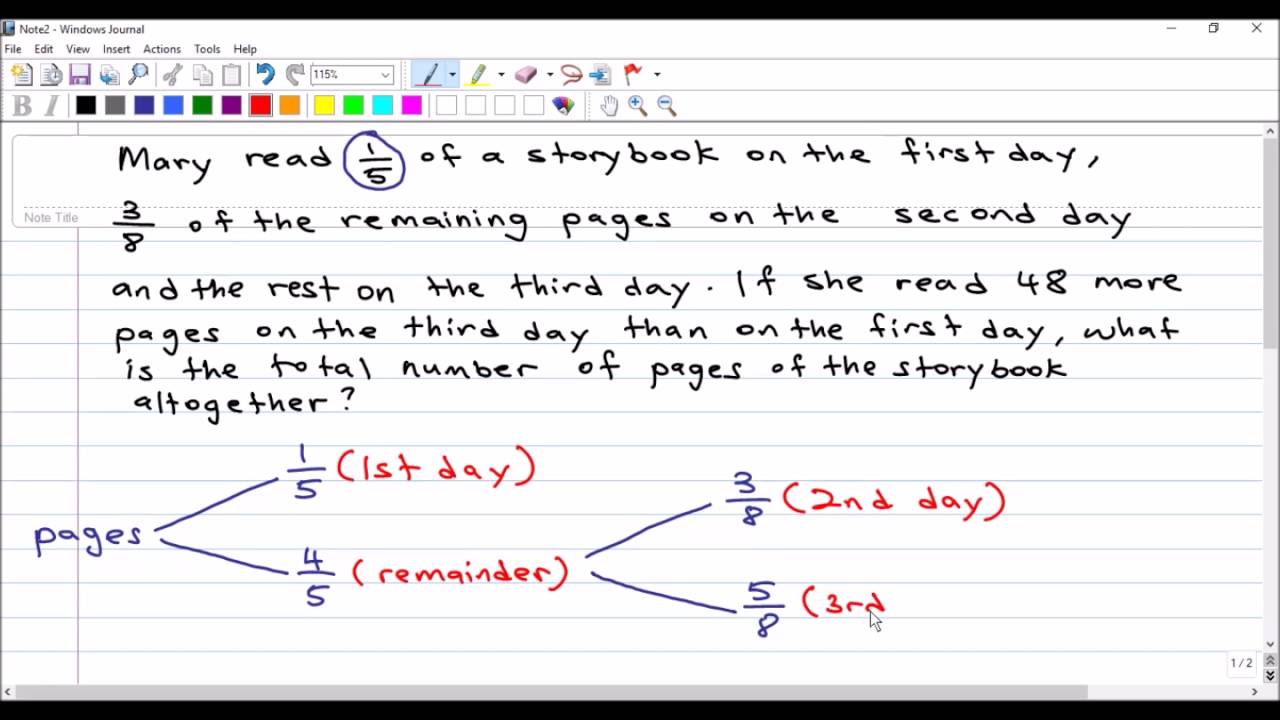 Fraction Problem Sum 2 Branching Method - YouTube