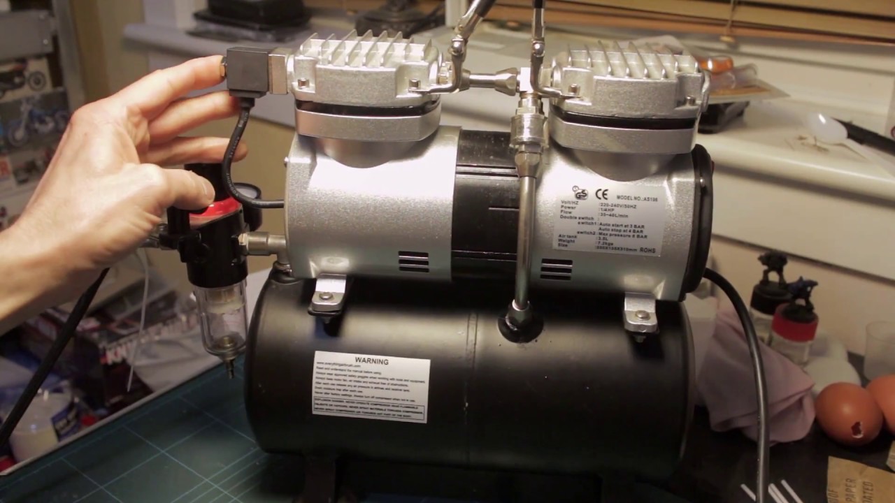 Airbrush Compressor Check / Non Return Valve Problem AS196 AS186 - YouTube