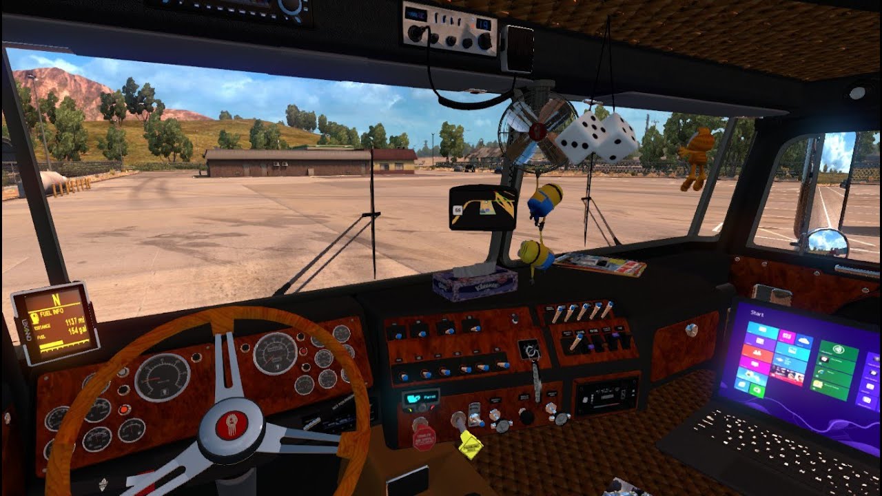 ATS Kenworth K100 extended cab Gameplay - YouTube