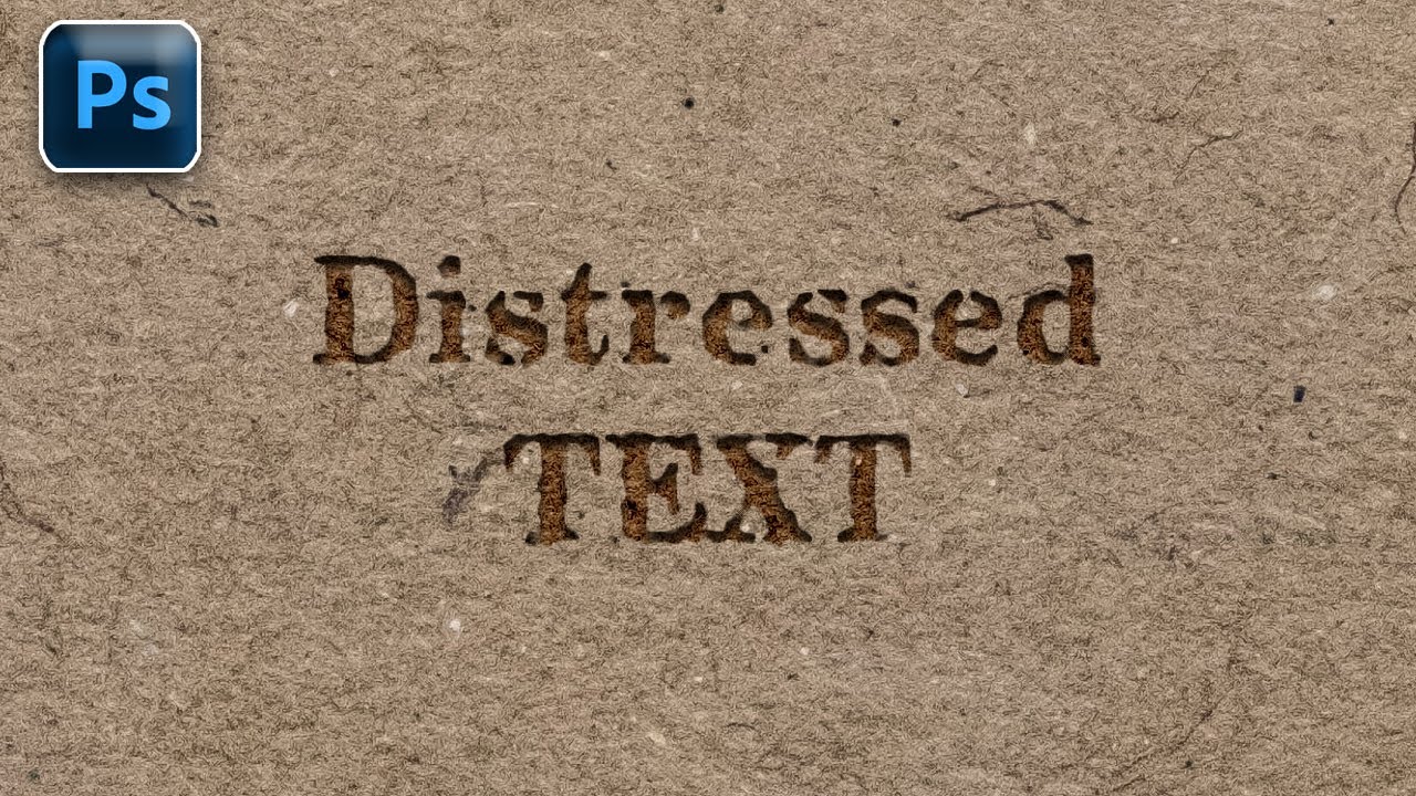 how to create distressed text in adobe photoshop. - YouTube