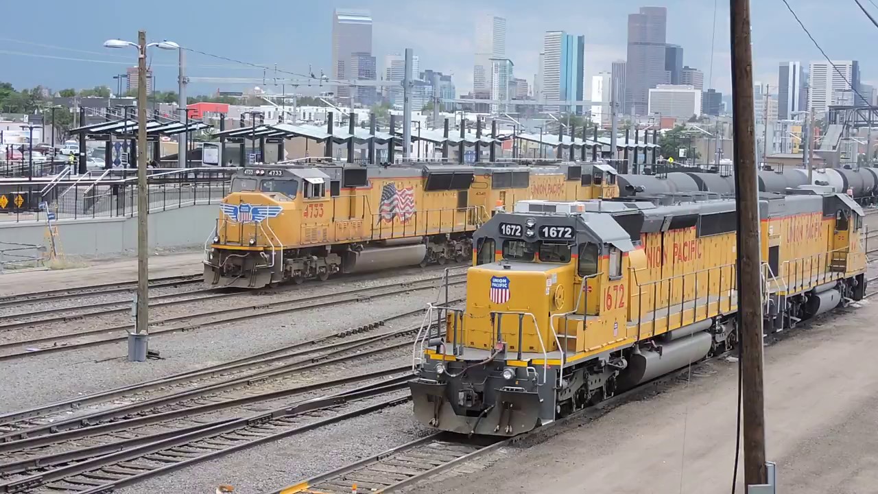 UP 4733 Manifest Train At Union Pacific Train Yard In Denver, CO 7-21 ...
