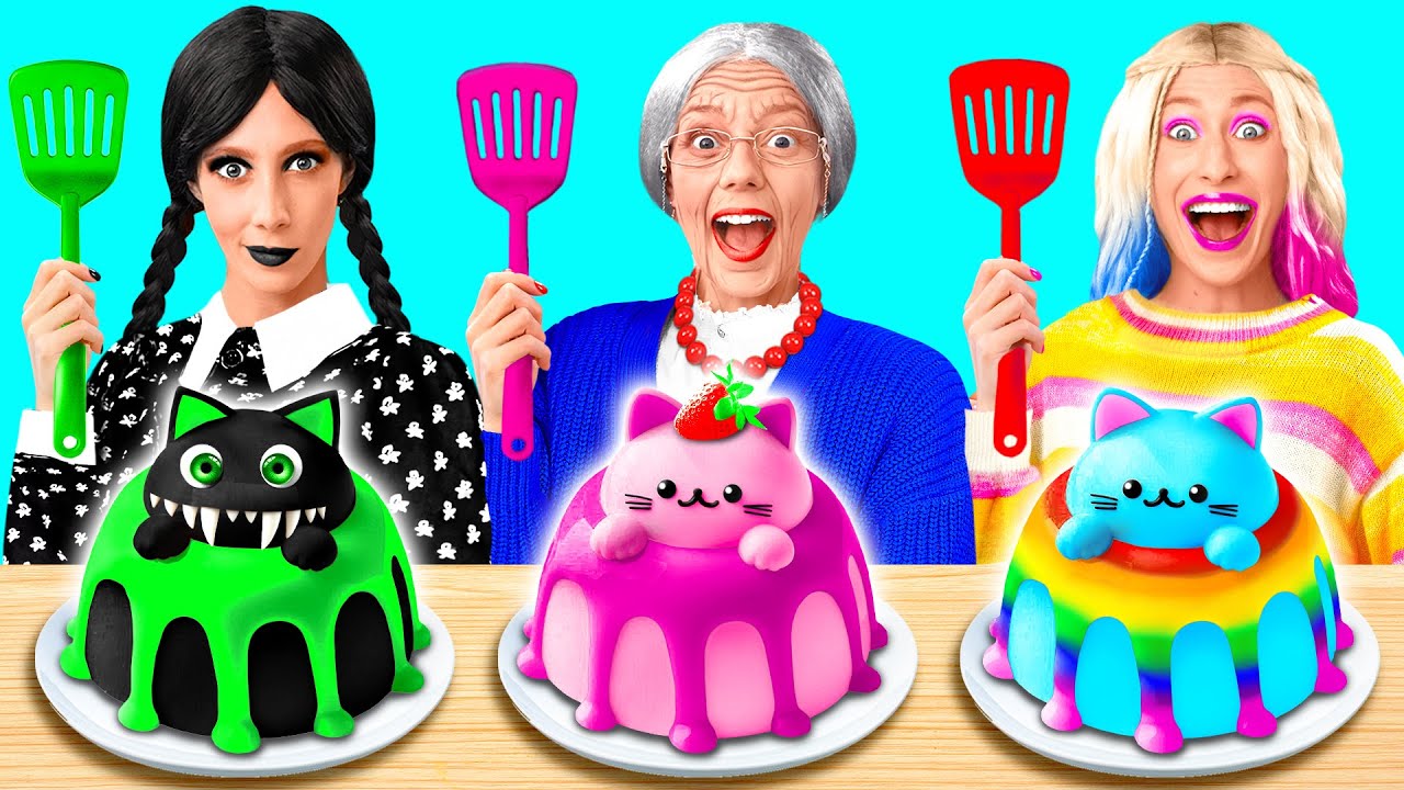 Wednesday vs Grandma Cooking Challenge | Funny Food Challenges by Fun ...